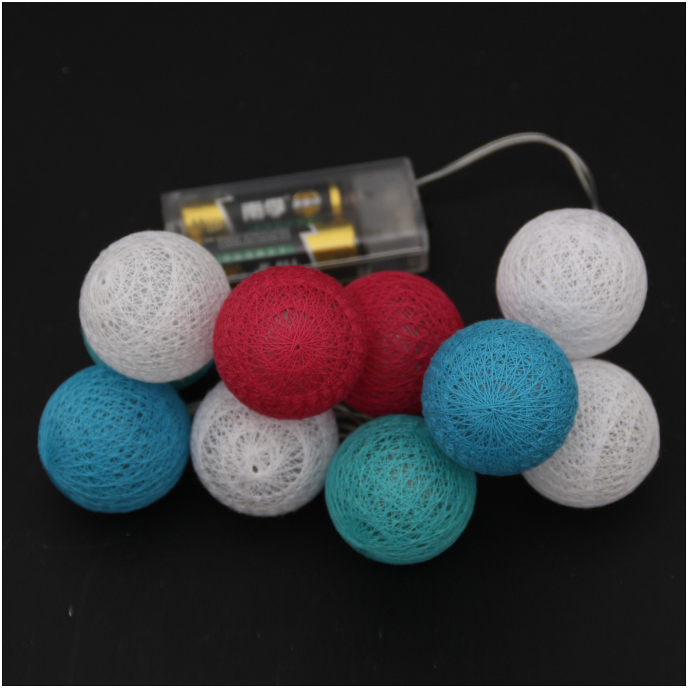 Cotton Ball Light String Christmas Light Holiday Decoration Ball String ...