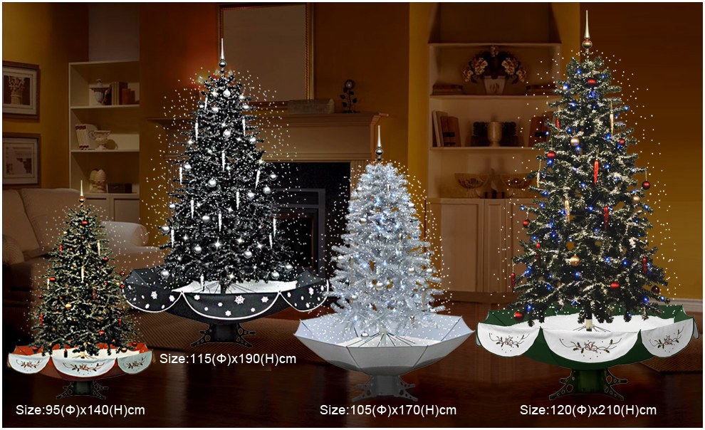(40110U170-BW) Snowing Christmas Tree with Umbrella Base from China ...