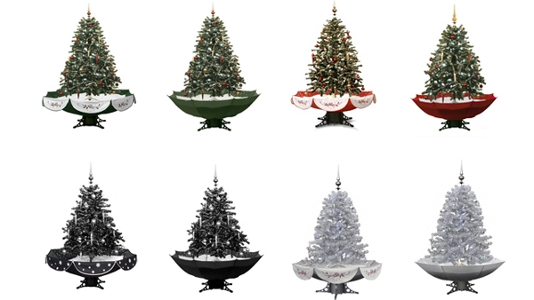 2020 New Snow Christmas Tree with Umbrella Base
