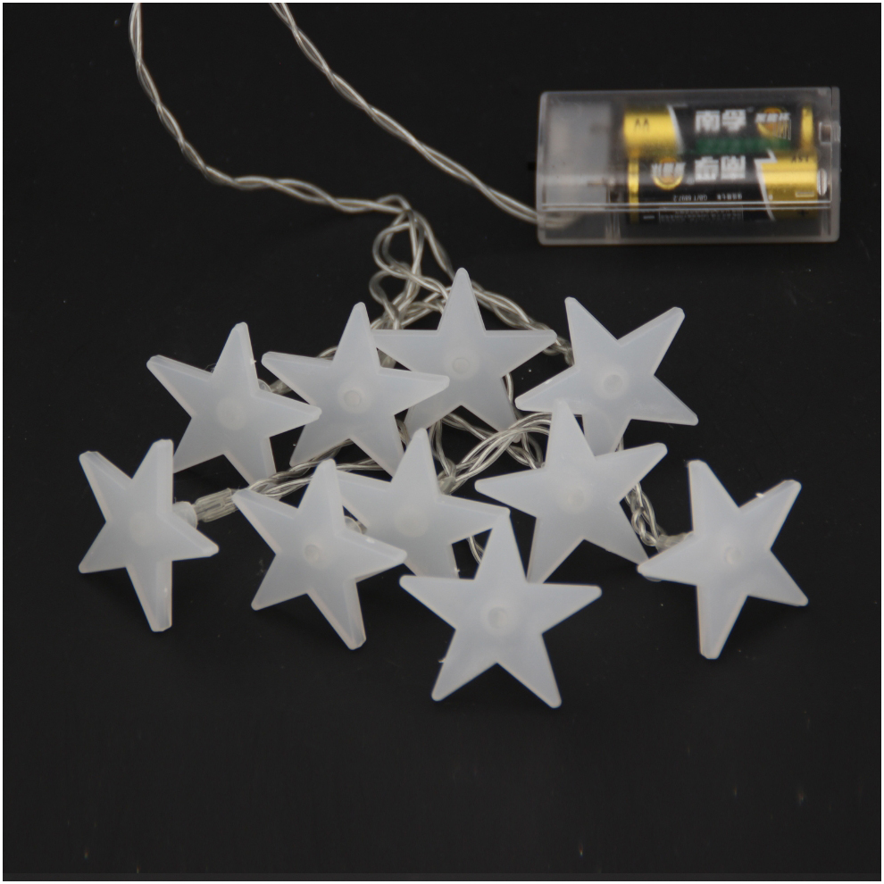 LED Star Battery Light White Star Pendant Customized 10L Battery ...